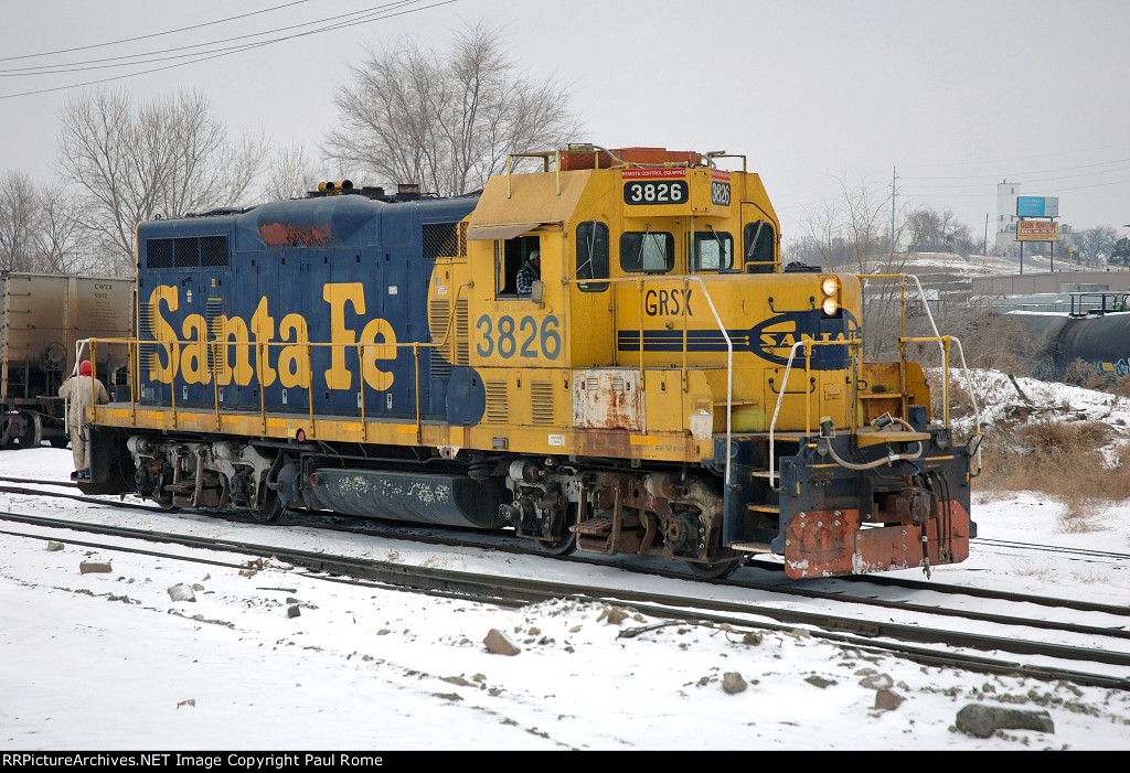 GRSX 3826, EMD GP7, ex ATSF Geep now working as Greenbrier Rail Services